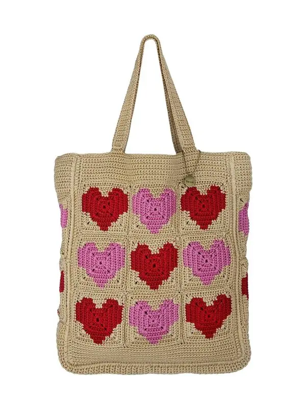 THE SAK Lanie Market Hand Crochet Tote Bag - Bamboo Heart