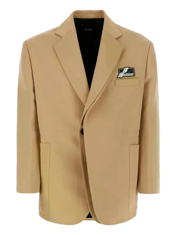 We11Done Logo-patch Blazer - Neutrals