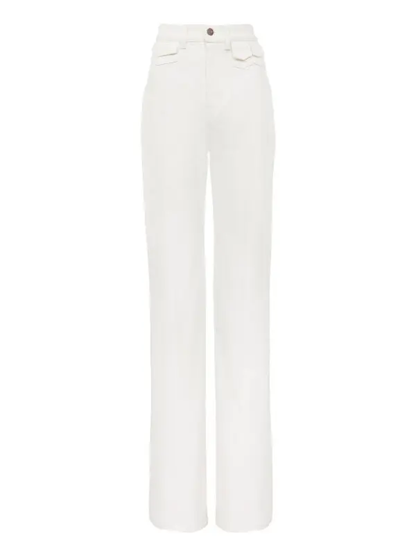 Chloé Rigid Organic Denim Flare Jeans - White