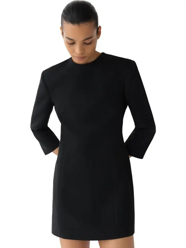 Veronica De Piante Dexter Wool Viscose Dress - Black