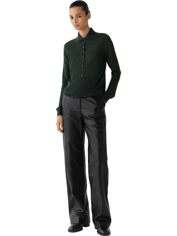 Veronica De Piante Luna Cashmere Polo - Emerald Green