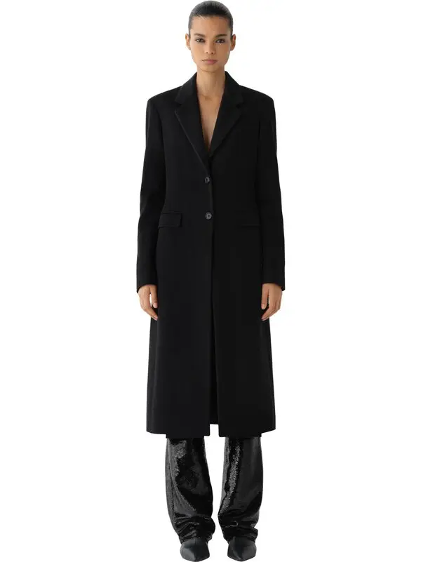 Veronica De Piante Freya Cashmere Coat - Black