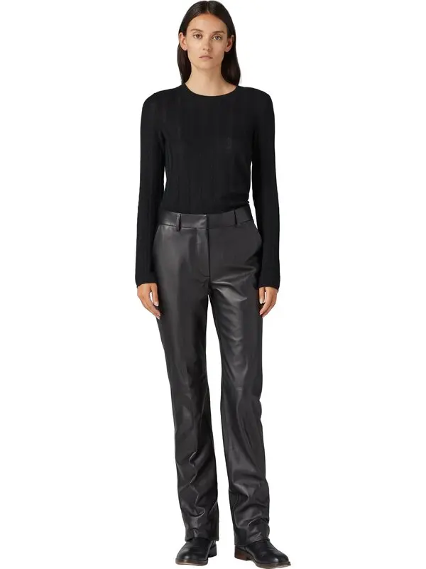 Veronica De Piante Mick Nappa Leather Trousers - Black