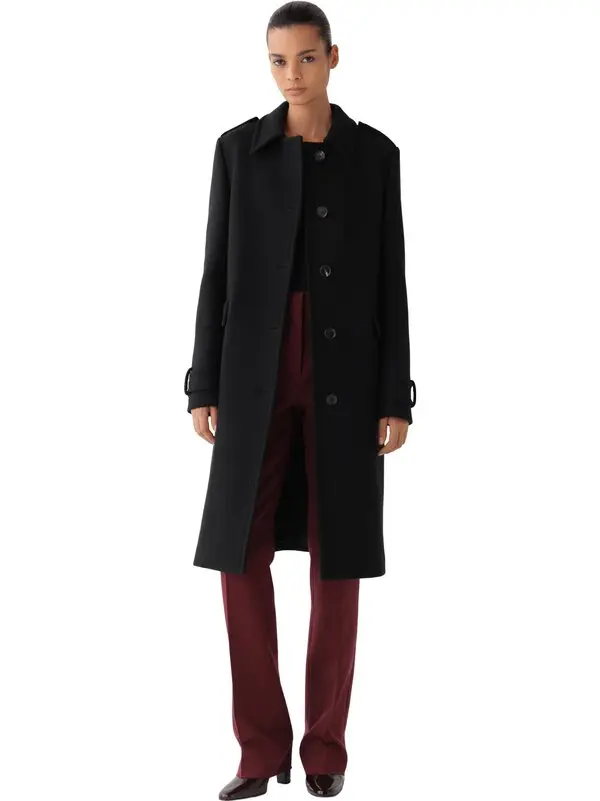 Veronica De Piante Alex Melton Wool Coat - Black