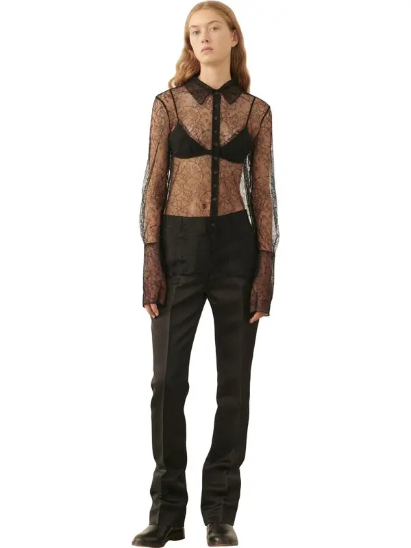 Veronica De Piante Livia Lace Shirt - Black