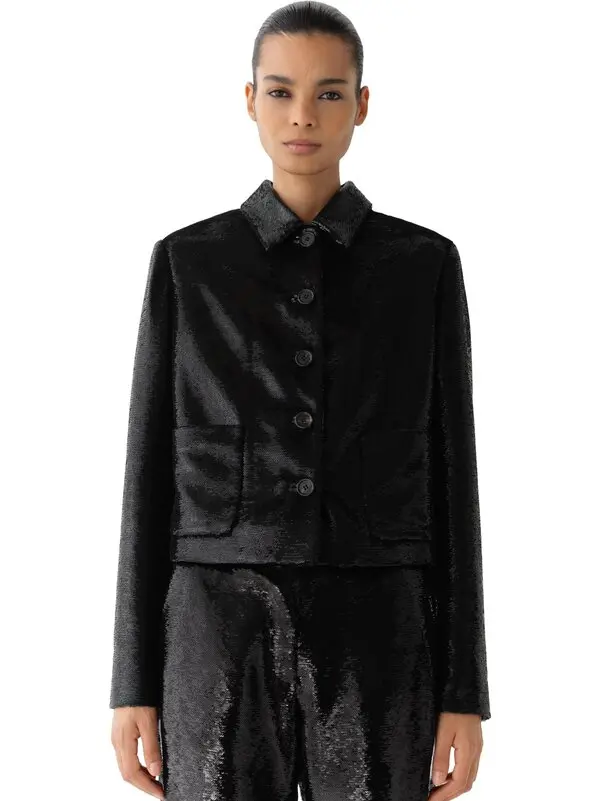 Veronica De Piante Ines Sequined Jacket - Black