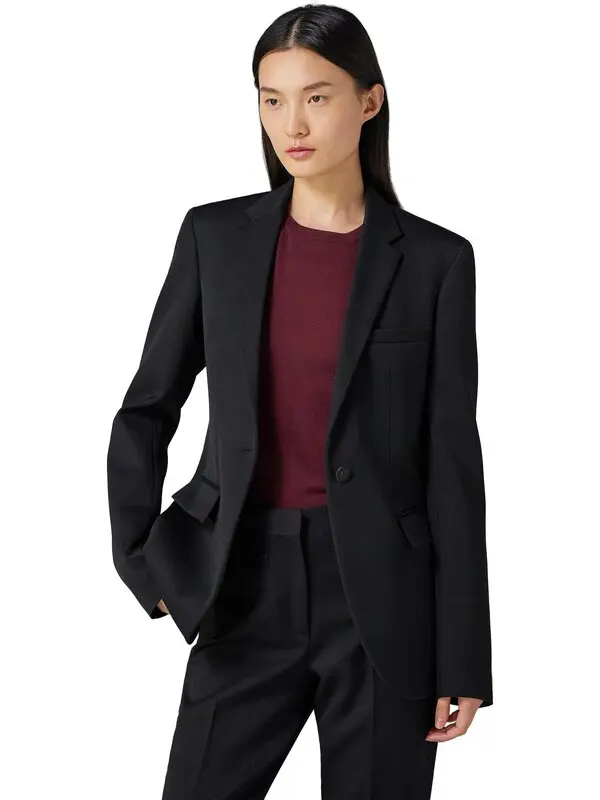 Veronica De Piante Astrid Wool Twill Jacket - Black