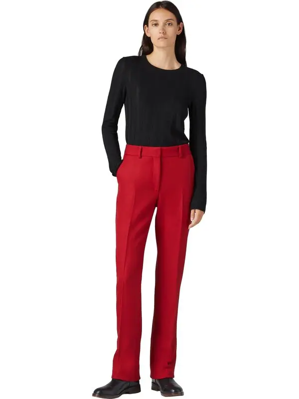 Veronica De Piante Mick Wool Twill Trousers - Red