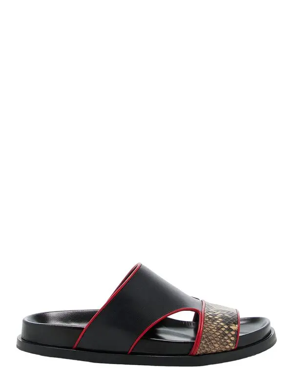 Dries Van Noten Leather Fussbett Sandals - Black