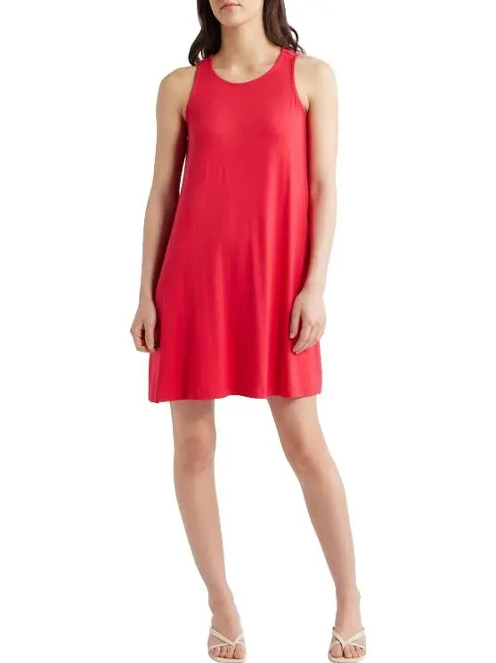 APNY Sleeveless Trapeze Dress - Red
