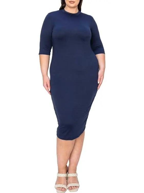 L I V D Mona Midi Dress - Navy