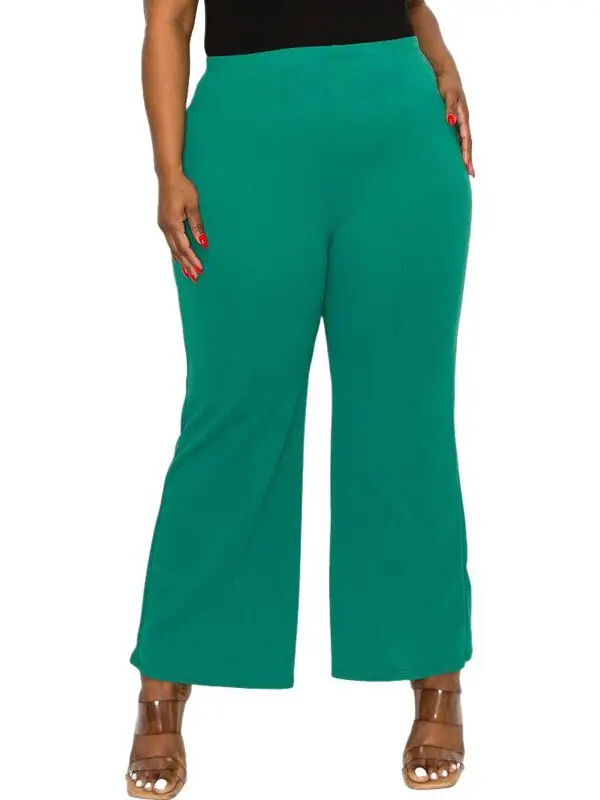 L I V D Blake Pintuck Pleat Wide Leg Pants - Kelly Green