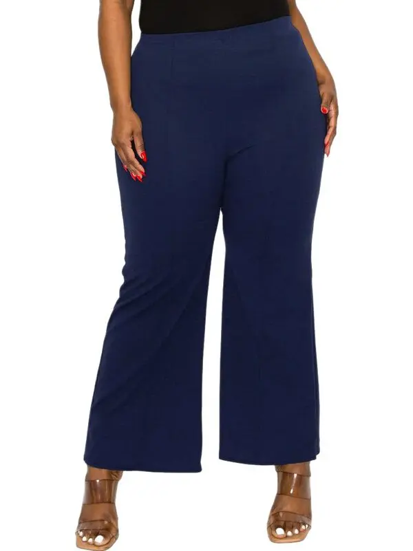 L I V D Blake Pintuck Pleat Wide Leg Pants - Navy