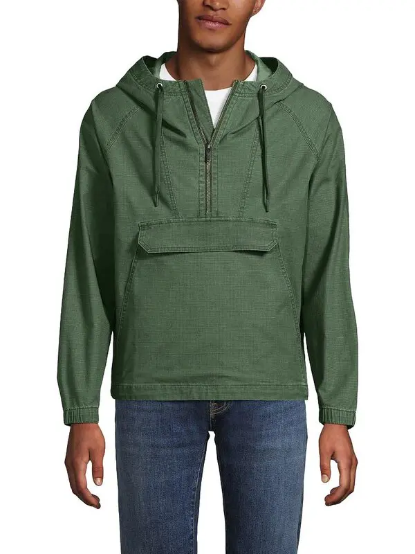 LANDS' END Ripstop Anorak - Estate Green