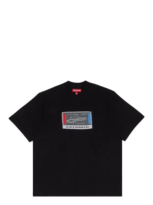 Supreme Intarsia Label Short-sleeve Top - Black