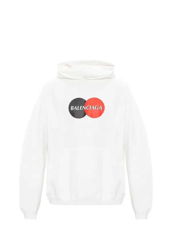 Balenciaga Logo Hoodie - White