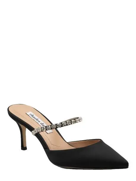 CHARLES DAVID Adelynn Embellished Mules - Black-st