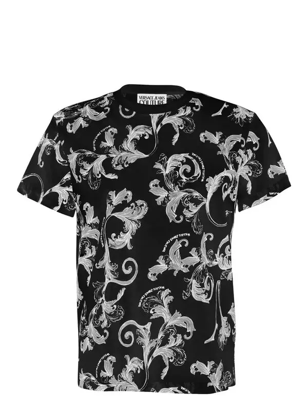 Versace All Over Graphic T-shirt - Black
