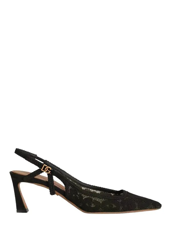 Dolce & Gabbana Lace Appliqué Pumps - Black