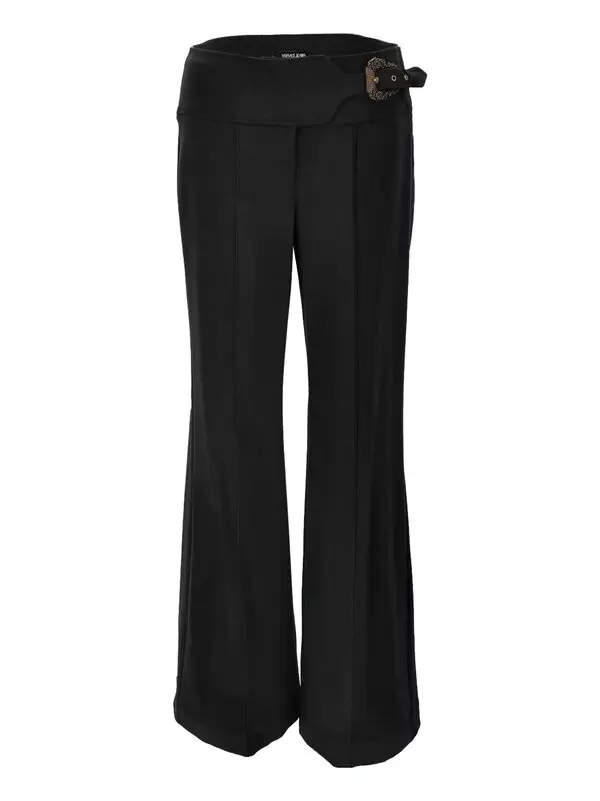Versace Belted Flare Trousers - Black