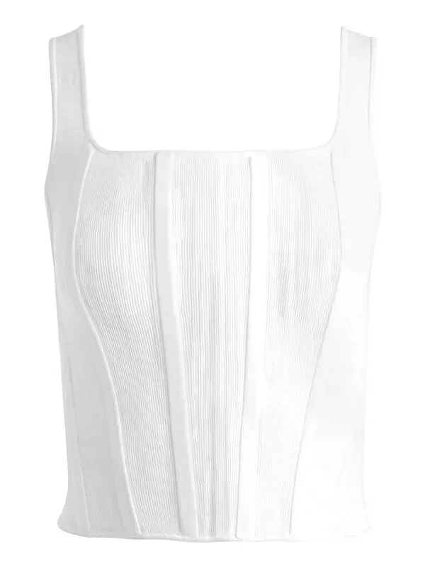 Alice + Olivia Sariah Corset Top - White