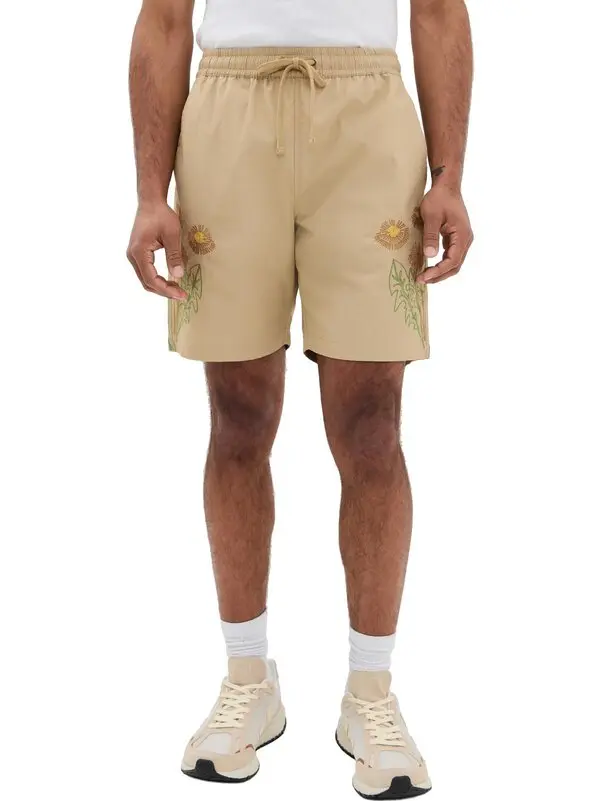Universal Works X Flower Mountain Beach Shorts 7.5 - Sand