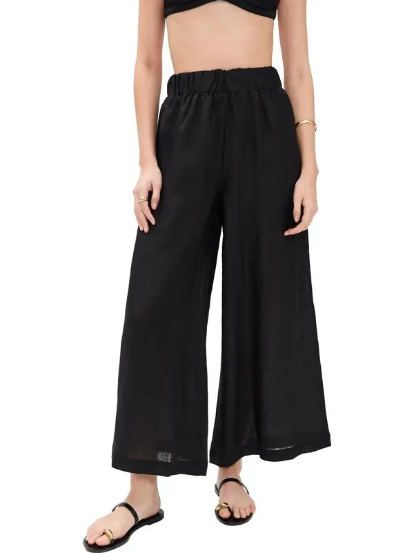VITAMIN A Tallows Wide-leg Pants - Black