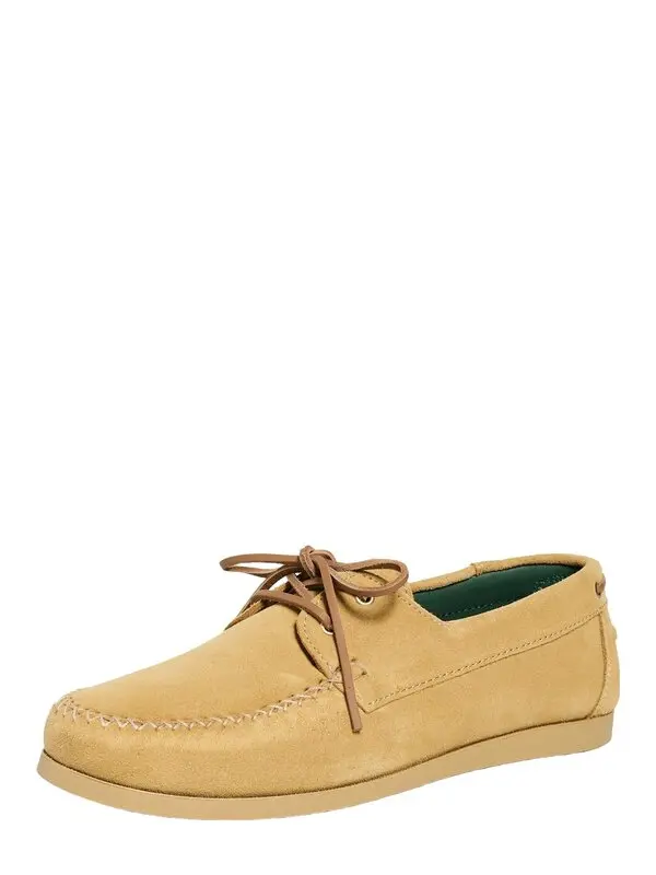 VINNY'S Boatman Suede Boat Shoes - Sand Suede