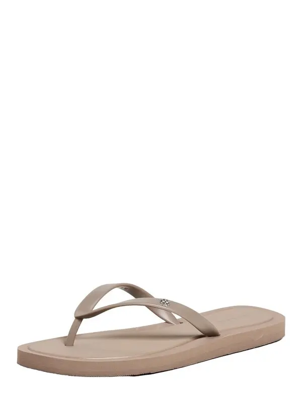 Tory Burch Kira Padded Flip Flops - Mountain Grey/silver