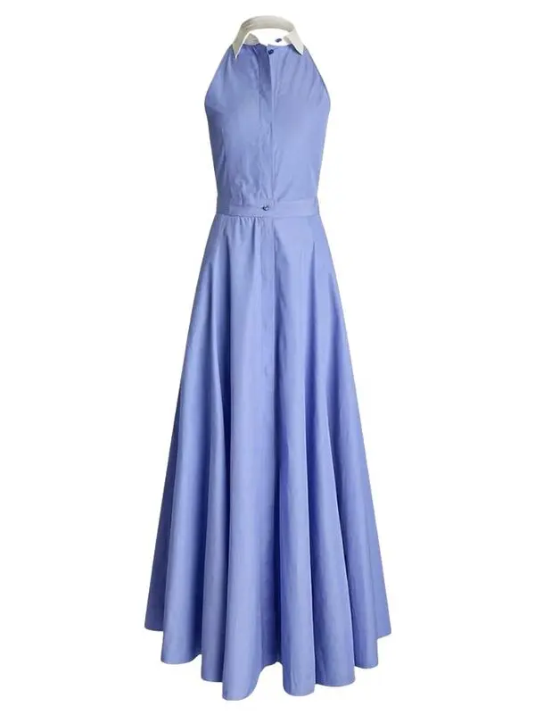 Ralph Lauren Eldred Halter Dress - Blue
