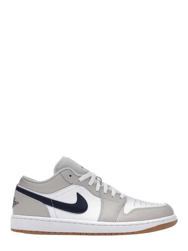 JORDAN 1 Low Midnight Navy - White/neutral Grey/gum Medium Brown