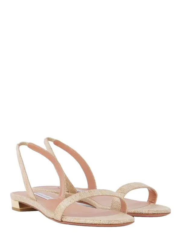 AQUAZZURA Canvas Sandals - Gold