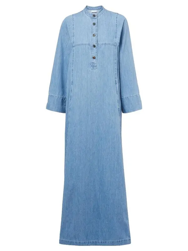 Dries Van Noten Denim Maxi Dress - Blue