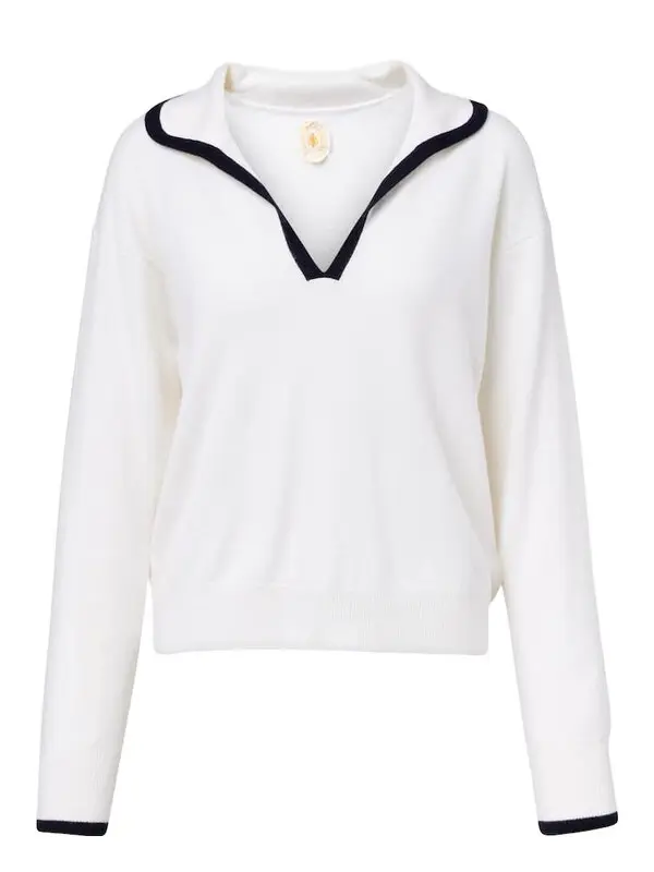 Jardin Des Orangers Cashmere Polo Sweater - White