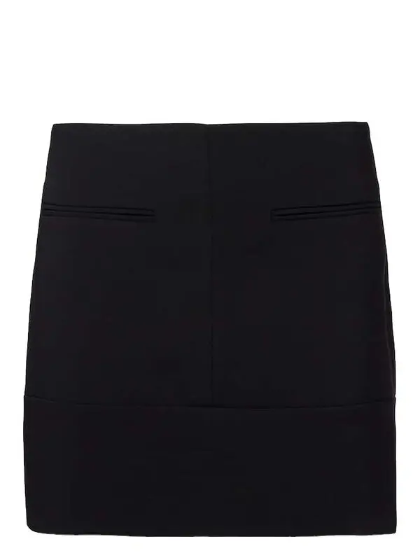 COURREGES Courrèges Belted Crêpe Miniskirt - Black
