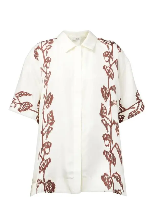 Asceno Montauk Silk Twill Shirt - Brown