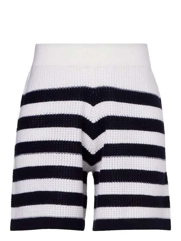 Jardin Des Orangers Striped Cashmere Shorts - White