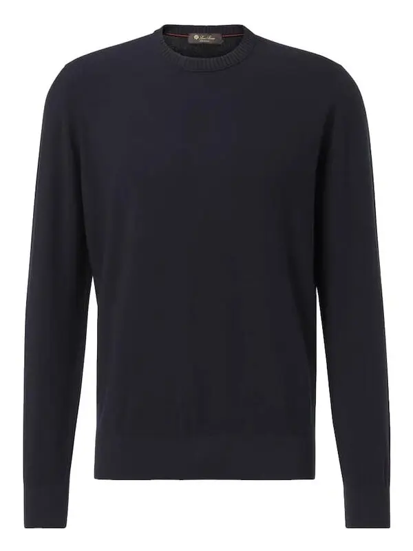 Loro Piana Walkery Cotton And Silk Sweater - Blue