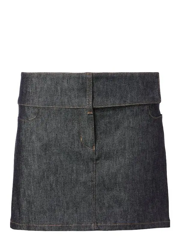 COURREGES Belted Denim Miniskirt - Grey