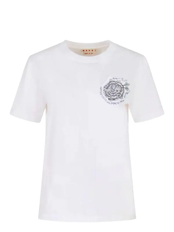 Marni Patch-detail T-shirt - White