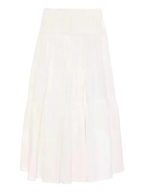MAISON MARGIELA Tiered Midi Skirt - White