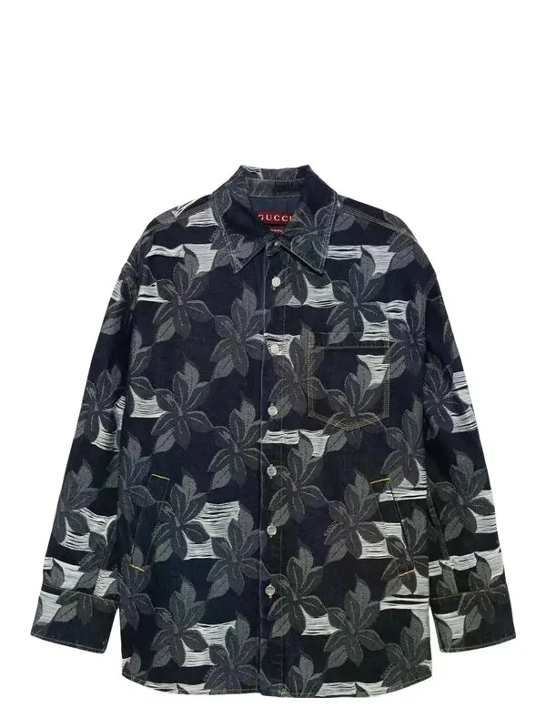 Gucci Denim Jacquard Shirt - Blue