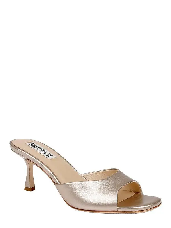 Badgley Mischka Draya Slide Sandals - Champagne