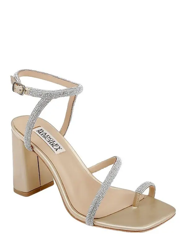 Badgley Mischka Dalilah Sandals - Gold Leather