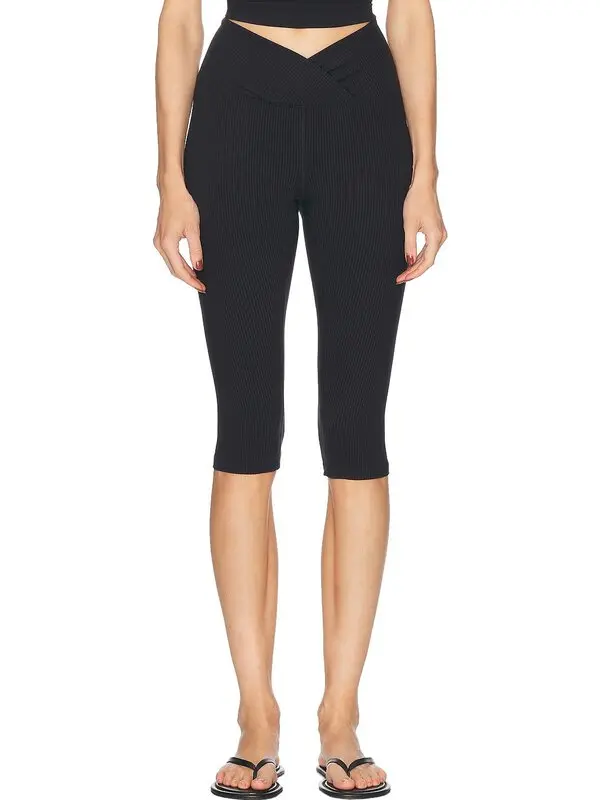 Year Of Ours Ribbed Veronica Capri Legging - Black