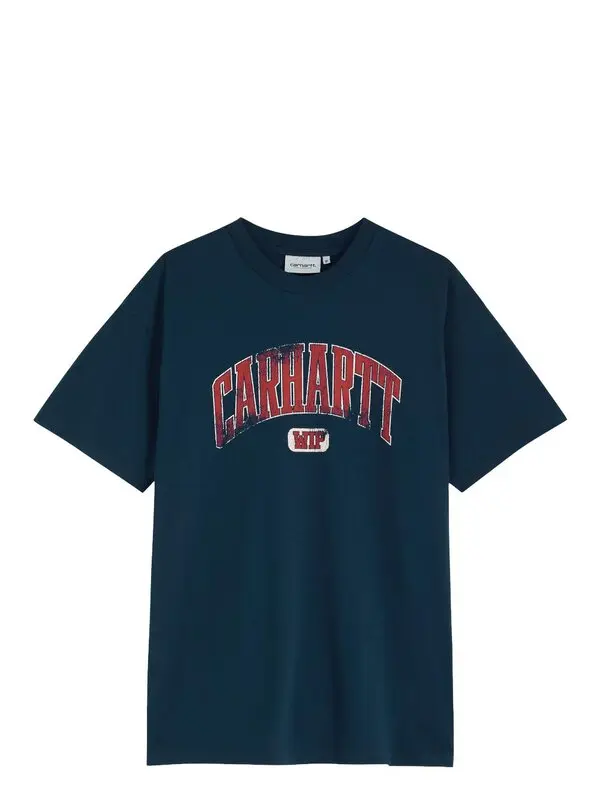 Carhartt Work In Progress Car Lecture Logo-print Cotton T-shirt - Navy