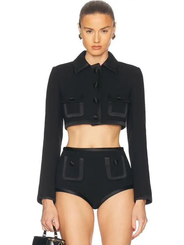 Dolce & Gabbana Cropped Jacket - Black
