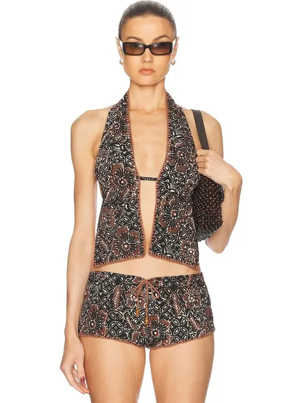 Akoia Swim Batik Crochet Top - Tua
