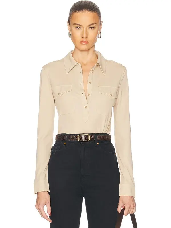 NILI LOTAN Lark Shirt - Khaki