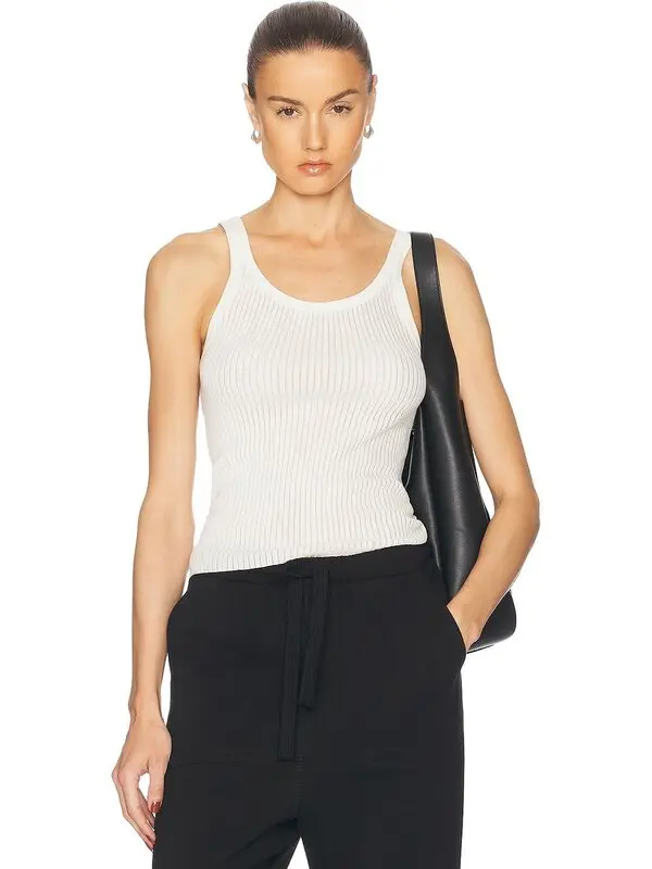 NILI LOTAN Wrenley Tank Top - Ivory